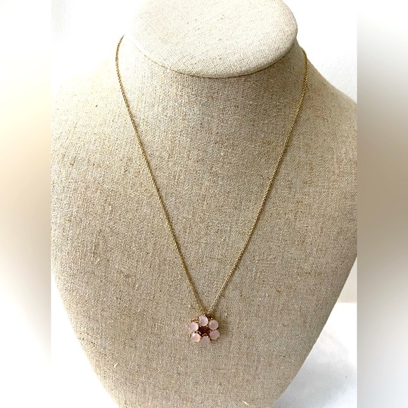 LOFT | Jewelry | Loft Pink Flower Pendant Necklace | Poshmark